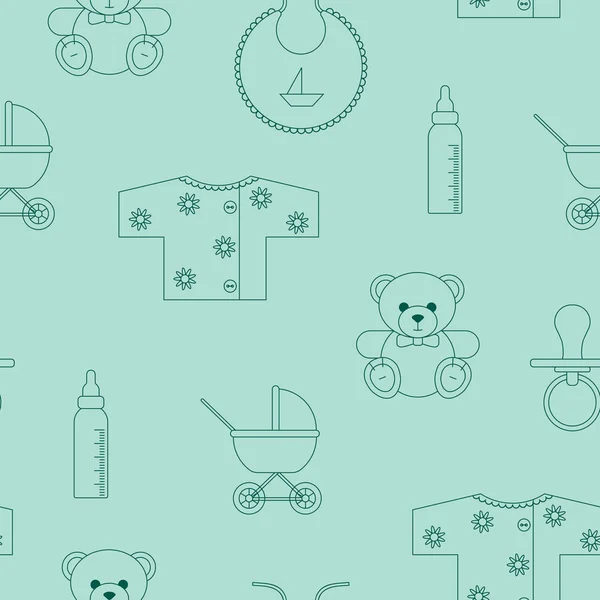 Newborn Baby girl seamless pattern — Stock Photo © Tatiana_Kost #73861925