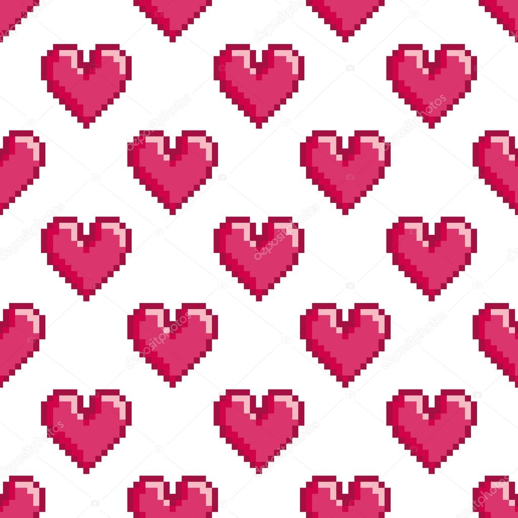 Pixel Heart Pattern