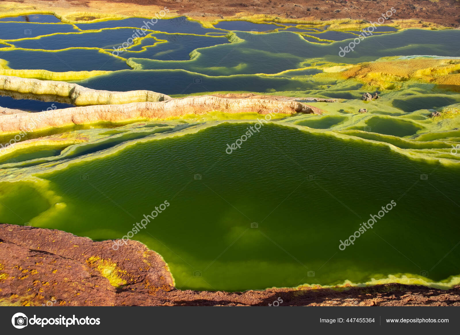 Dallol Volcán Activo Cuenca Del Danakil Noreste Etiopía Cerca Frontera ...