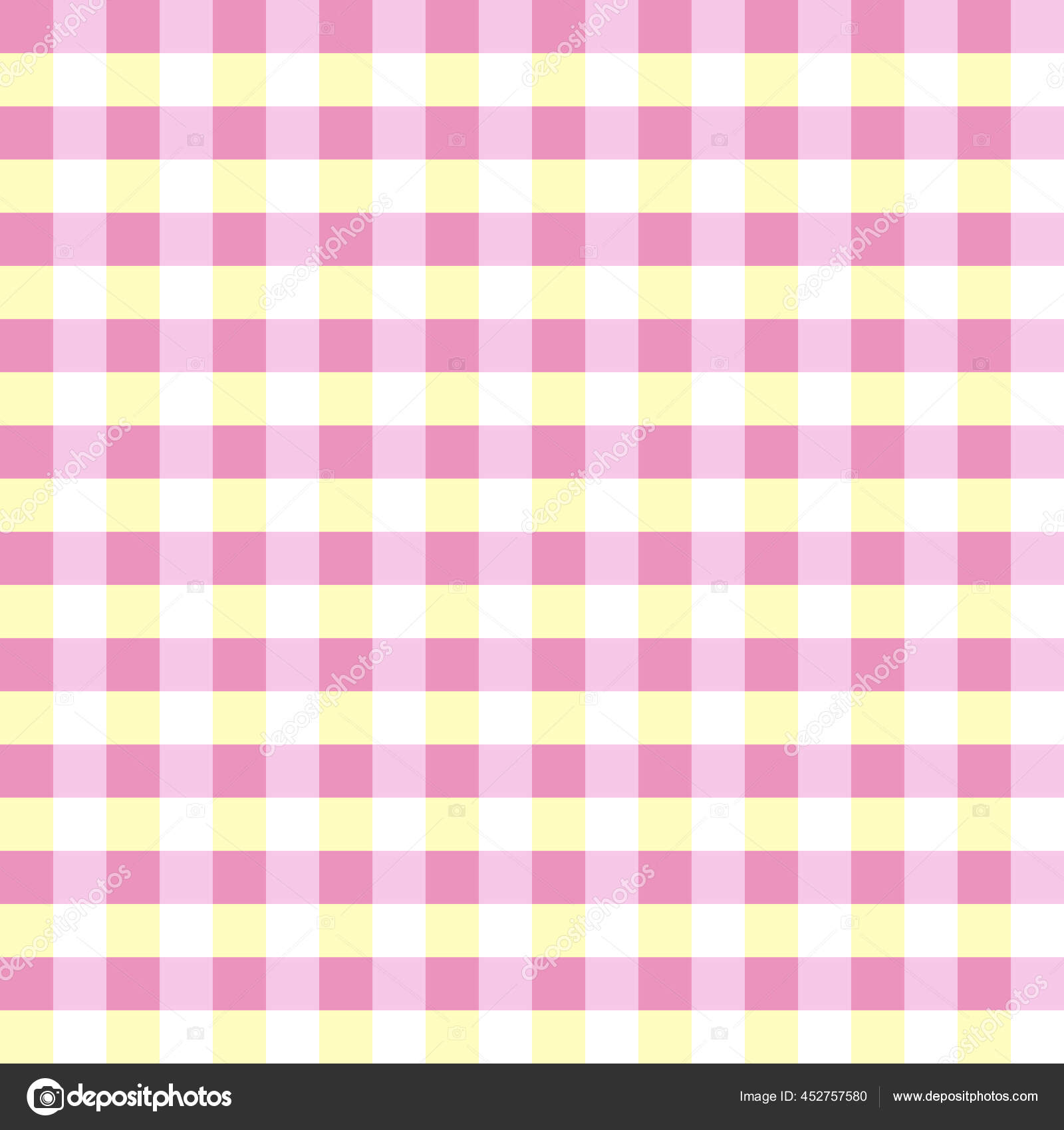 Pink Salmon Yellow White Checkered Seamless Vector Pattern Clothes ...