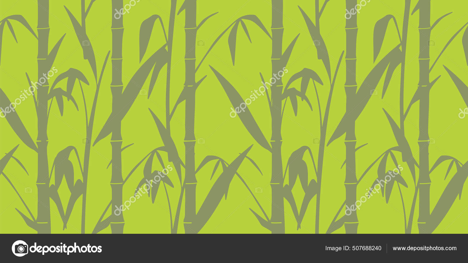 Bamboo Forest Seamless Pattern Japanese Natural Concept Green Background Bamboo Stock Vector by ...