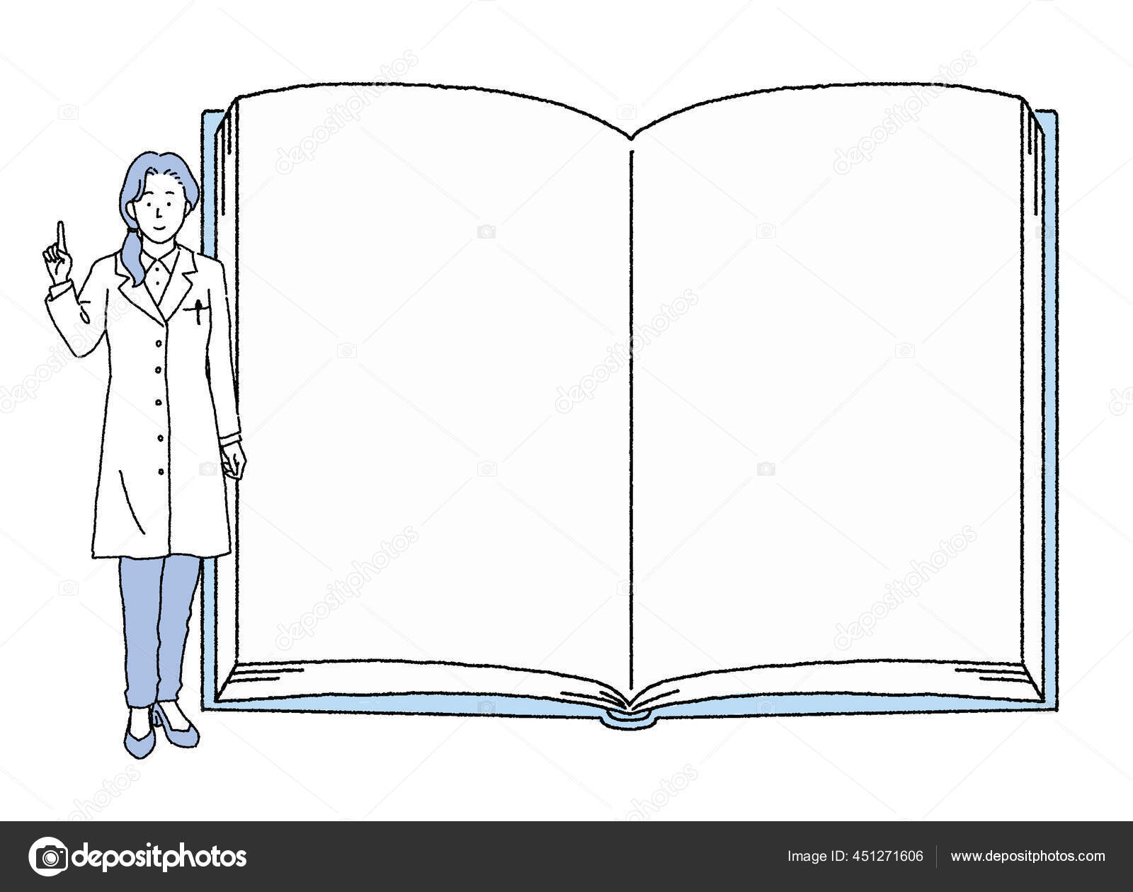 Illustration Large Open Book Doctor Stock Vector Image by ©tamagaki ...