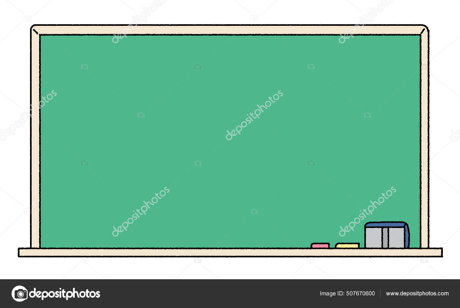 Simple Touch School Rectángulo Pizarra Ilustración Vector de stock ...