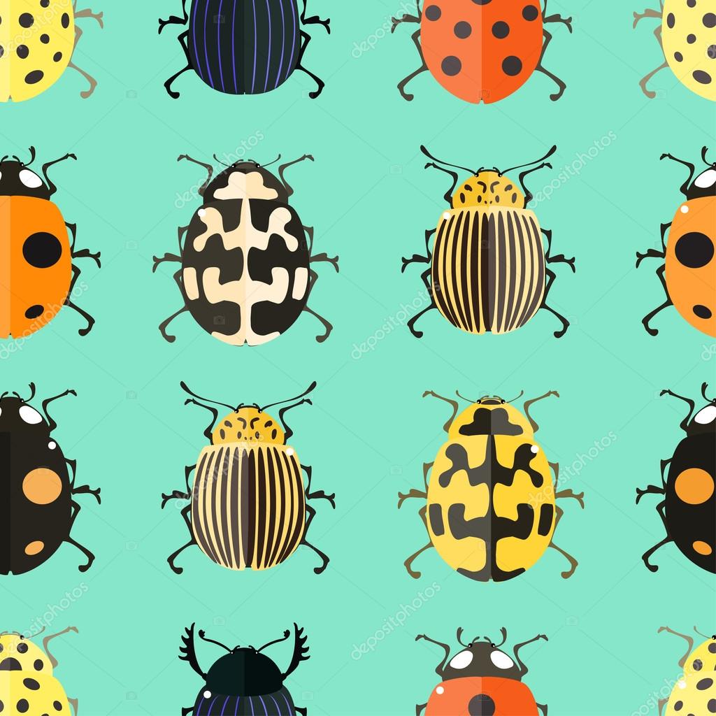 Patrón sin costura de insectos . Vector de stock #110196924 de ©Anviczo