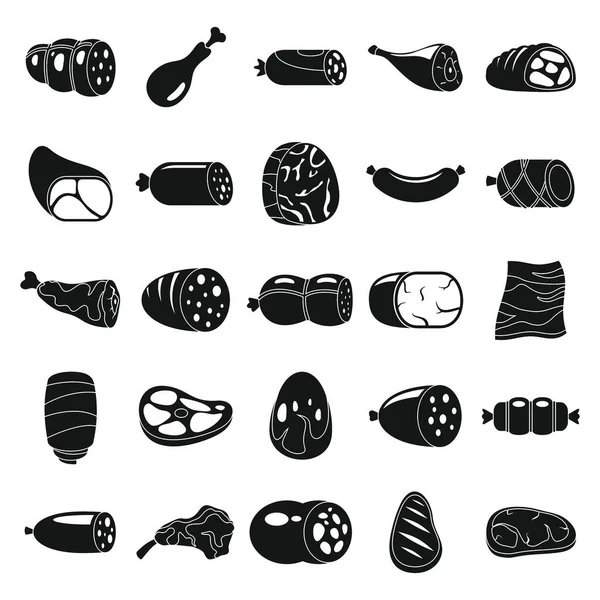 Meat icons set, simple style Stock Vector Image by ©anatolir #427802228