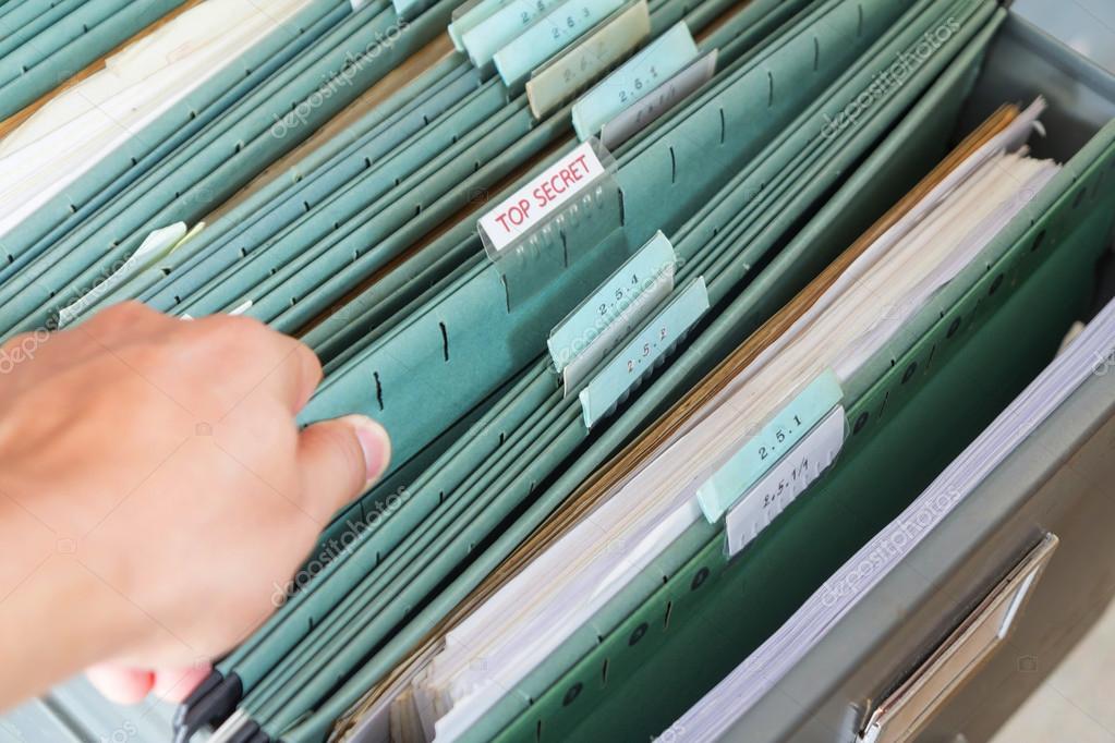 File folders in a filing cabinet — Stock Photo © Jat306 #77265080