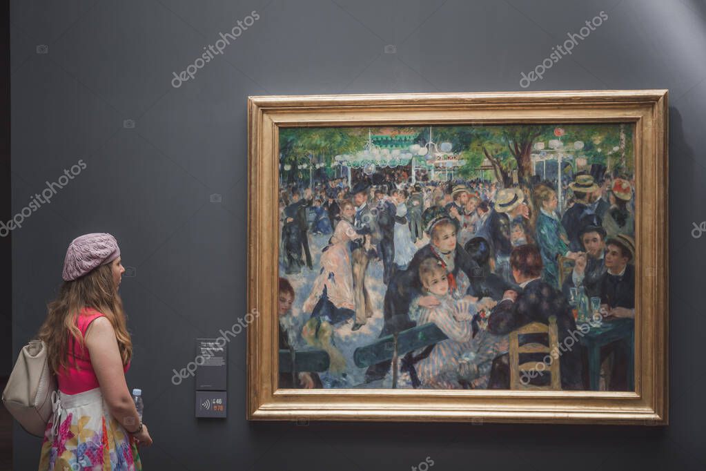 Un Visitante Del Musée D Orsay Mirando La Famosa Obra Maestra De