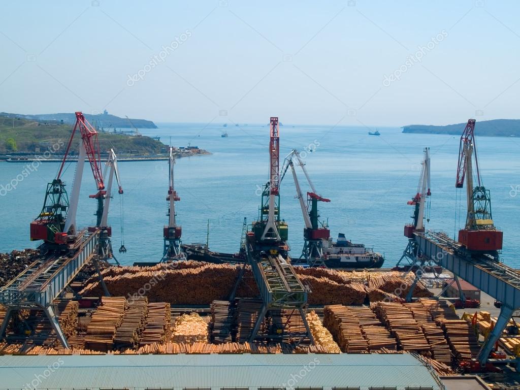 Timber shipping export — Stock Photo © iggy74 #71419253