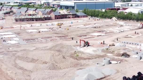 Town Housing Development Working Foundation Excavation Construction ...