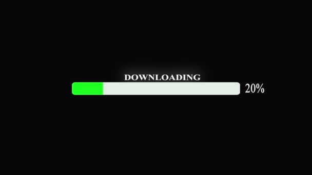 Loading Bar Animation Futuristic Progress Loading Bar 100 Percent Black ...