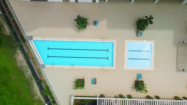 Unique Swimming Pool Design Looks Knife Opener — Stock Video ...