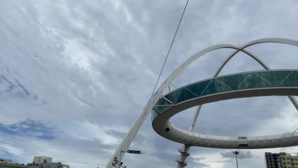 Top View Biswa Bangla Kolkata Gate New Town Which Located — Stock Video ...