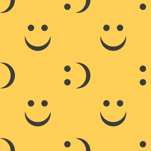 Cute smiley face, happy face seamless pattern background. Stock Vector ...
