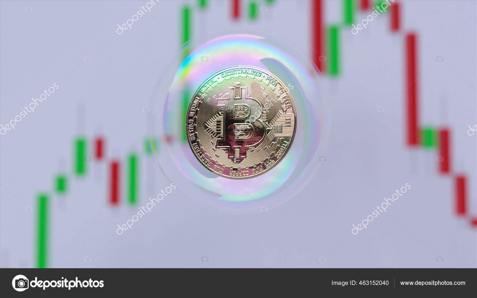 Bitcoin Bubble Trading Chart Indicating Bubble Going Explode Price Goes ...