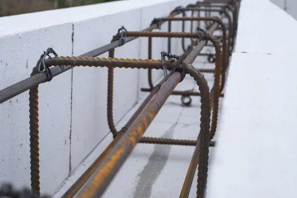 Reinforcement cages for a foundation piles — Stock Photo © kataklinger ...
