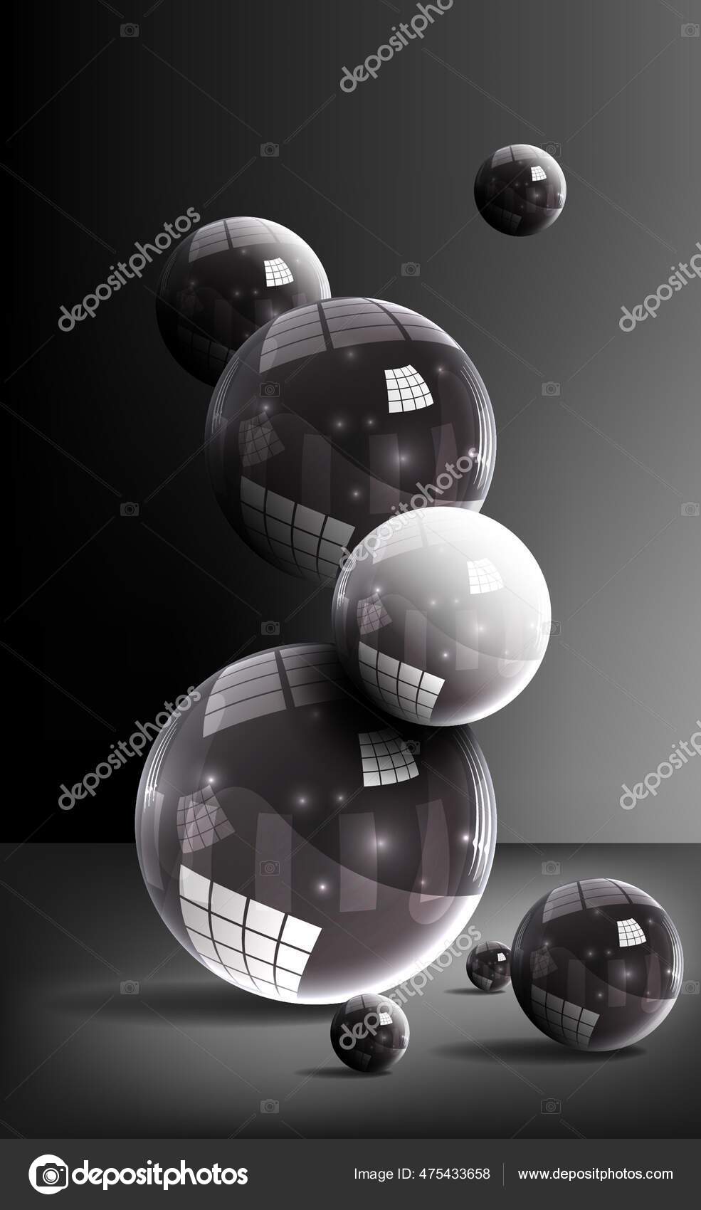 Falling glossy balls Stock Vector by ©tsupikov 475433658