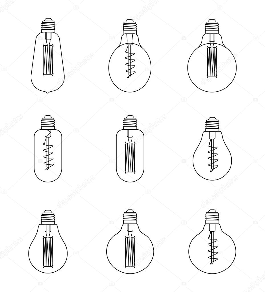 Edison Light Bulb Vector Clipart