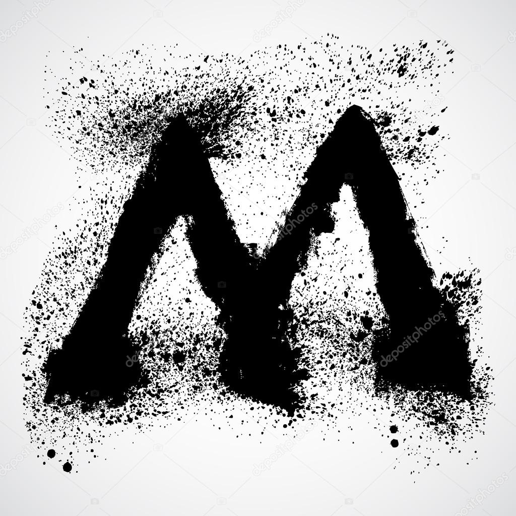 Grunge letra m Vector de stock por ©LarysaRay 70509095