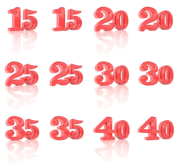 The numbers in the three-dimensional image 10 to 65 Stock Photo by ©irk ...