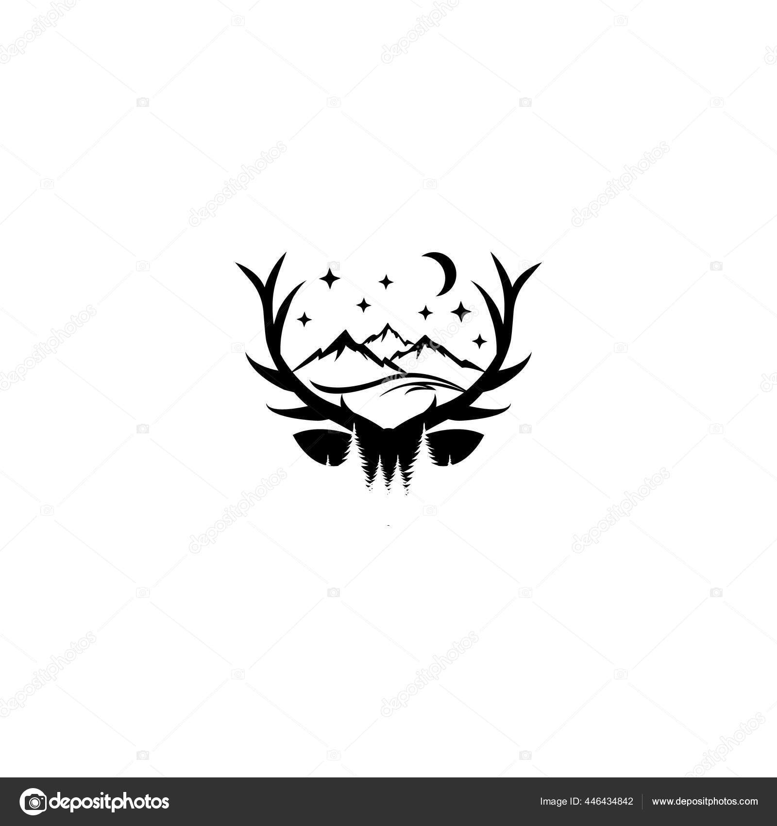 Venado Creativo Vector Ilustración Logo Vintage Vector de stock ...