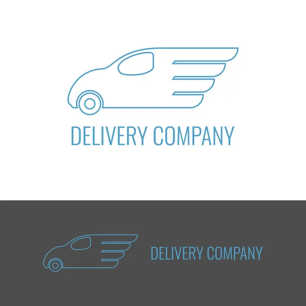 Fast Delivery Logo Flat Stye Transport Company Logo White Background ...