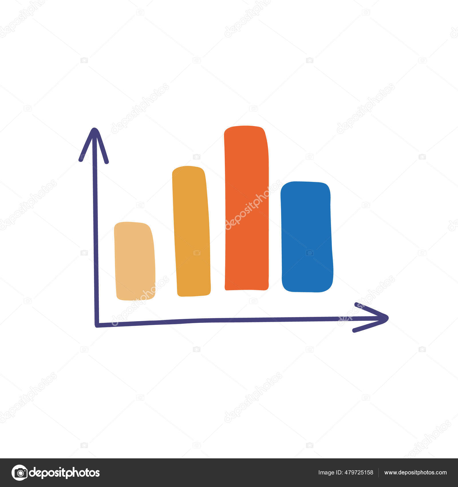 Cute Hand Drawn Clipart Chart Graph Infographic Business Element ...