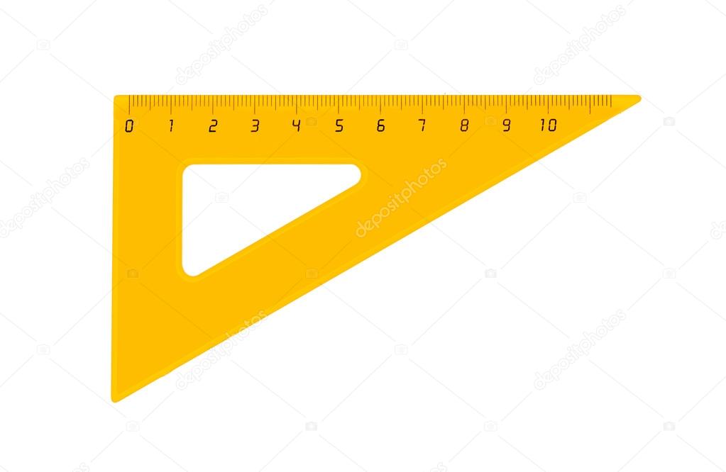 Drawing a triangle isolated on a white background Stock Photo by ...
