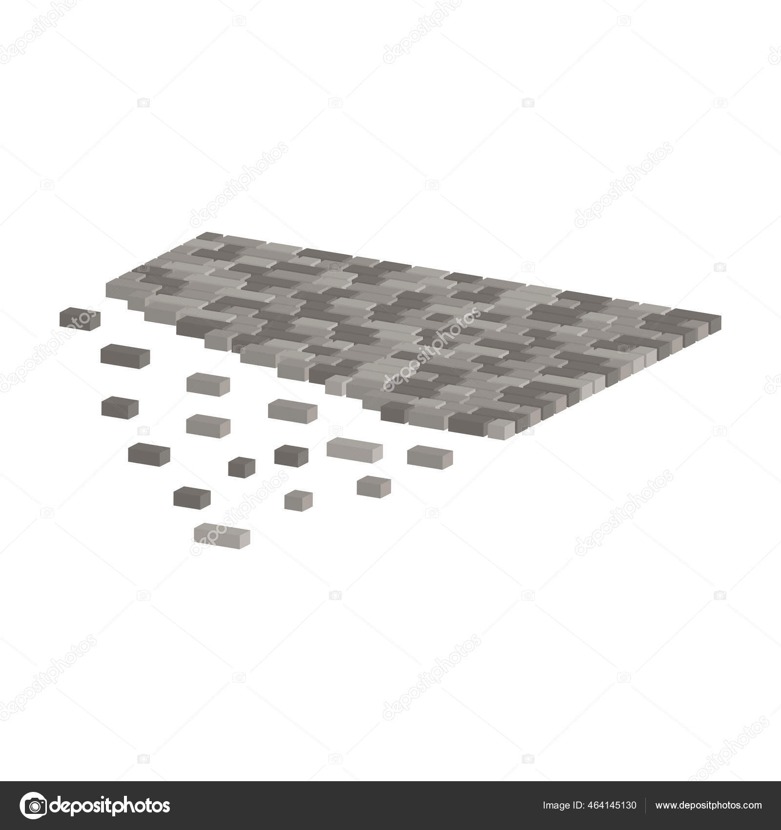 Layout Example Paving Slabs Vector Isometric View Vetor de ©Tilegen ...