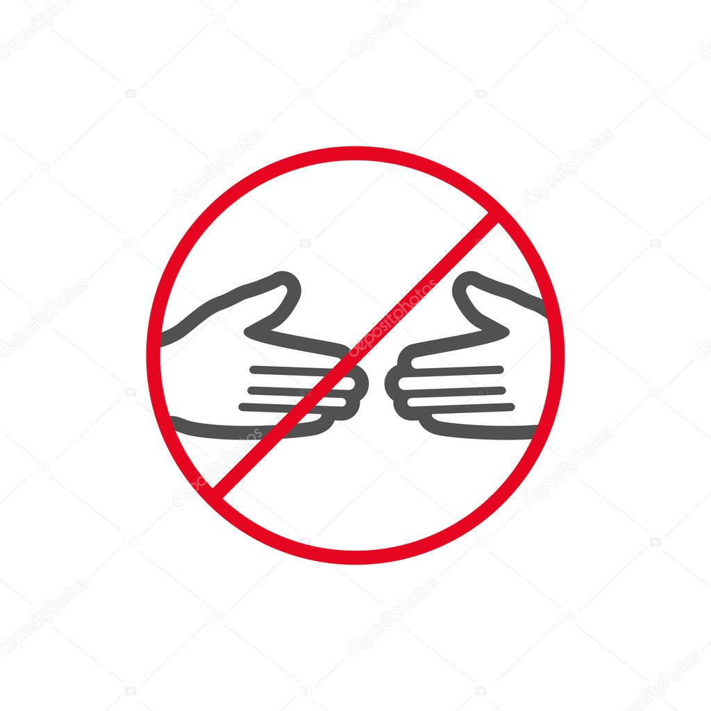 Ningún apretón de manos. Los saludos al tocar un área desprotegida del ...