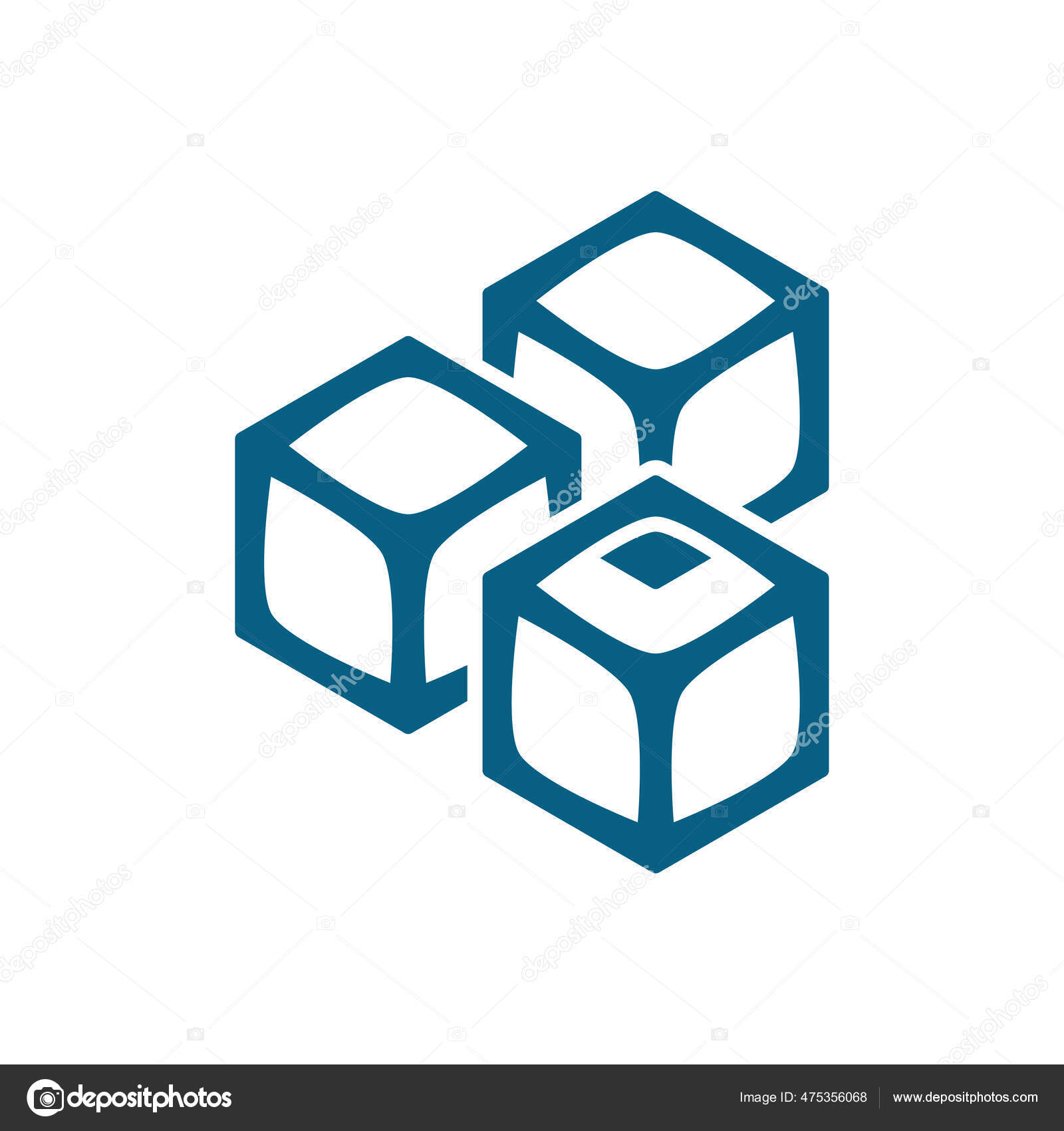Ice Cube Icon Water Ice Cube Icon. Frozen Melting Water... Stock