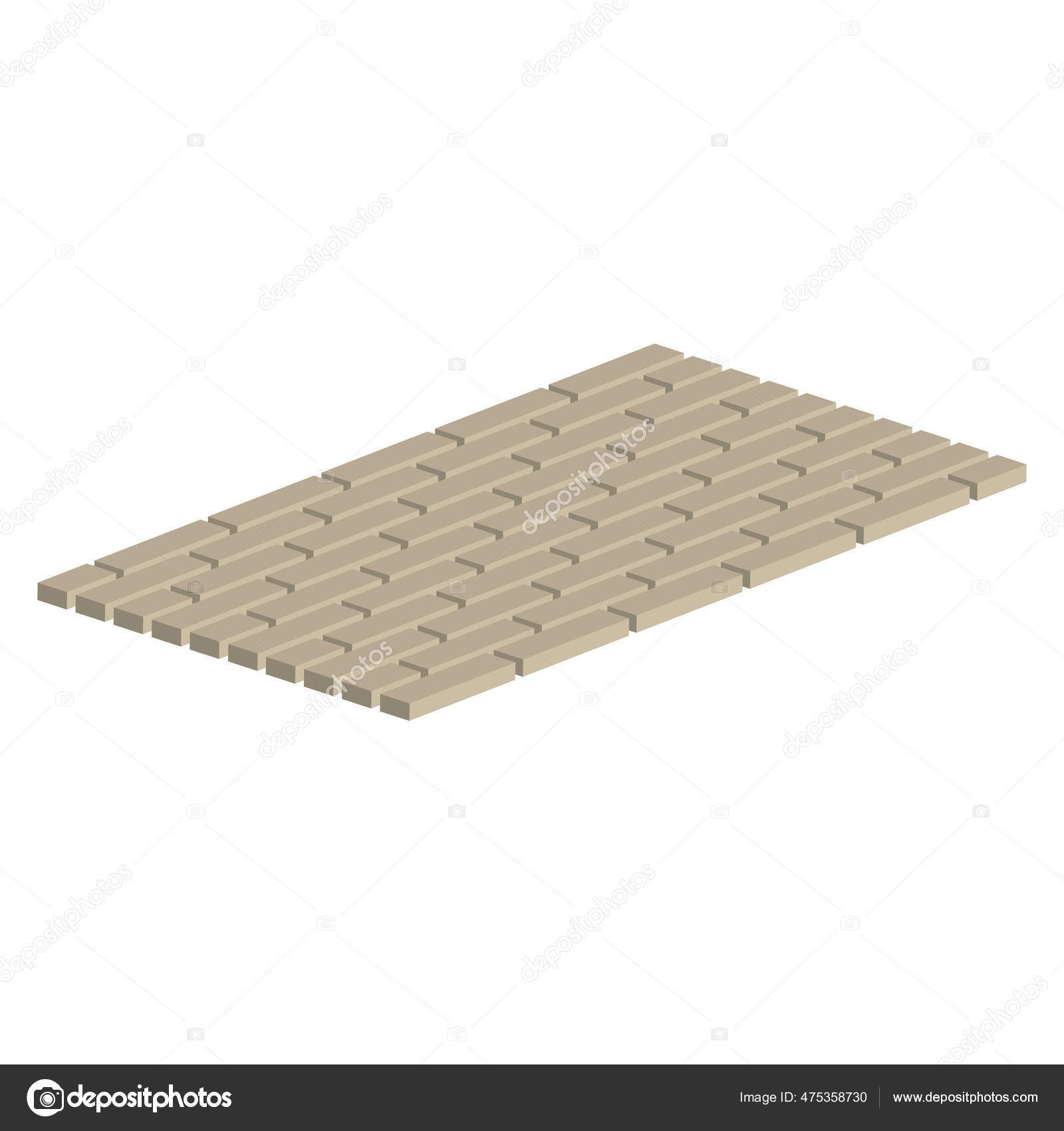 Layout Example Paving Slabs Isometric View Stock Vector by ©Tilegen ...