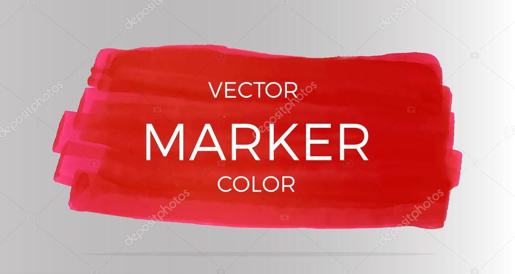 Vector red stripes drawn with markers. Elements for design and ...