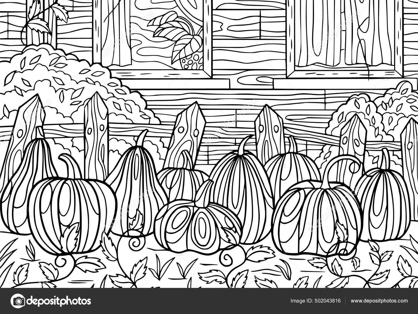 Farm Scene Coloring Pages