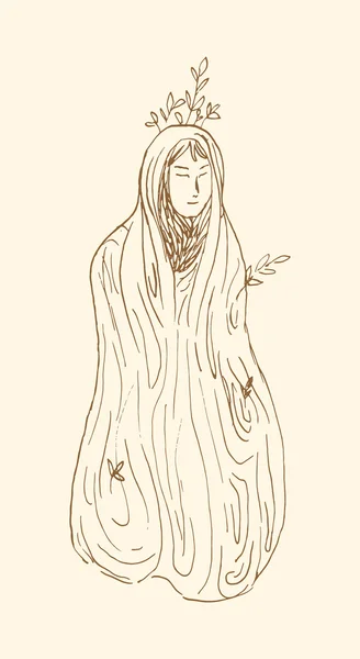 ᐈ Dryad drawing stock vectors, Royalty Free dryad illustrations ...