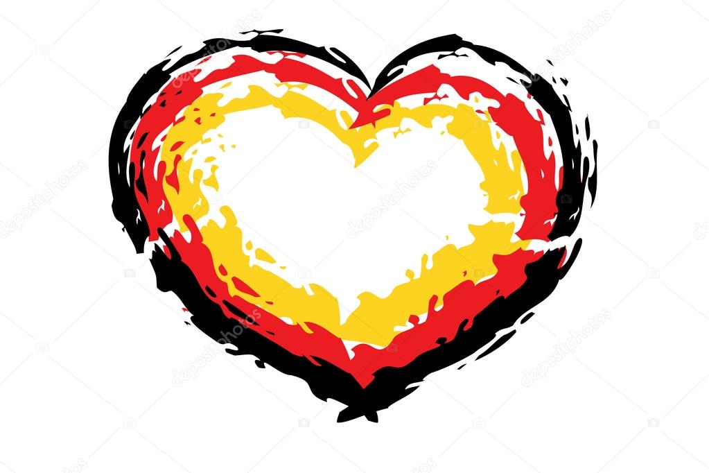 German heart flag illustration — Stock Photo © helmut1979 #75532419