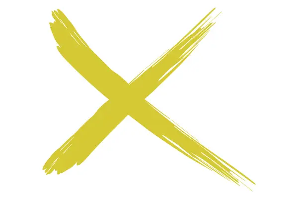 X red mark. Cross sign graphic symbol. Crossed brush strokes. ⬇ Vector ...