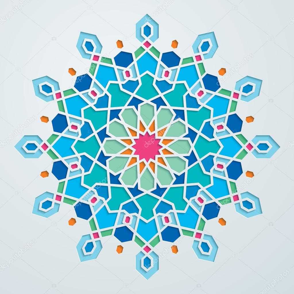 Beautiful arabic geometric pattern Stock Vector by ©Oktora 109886582