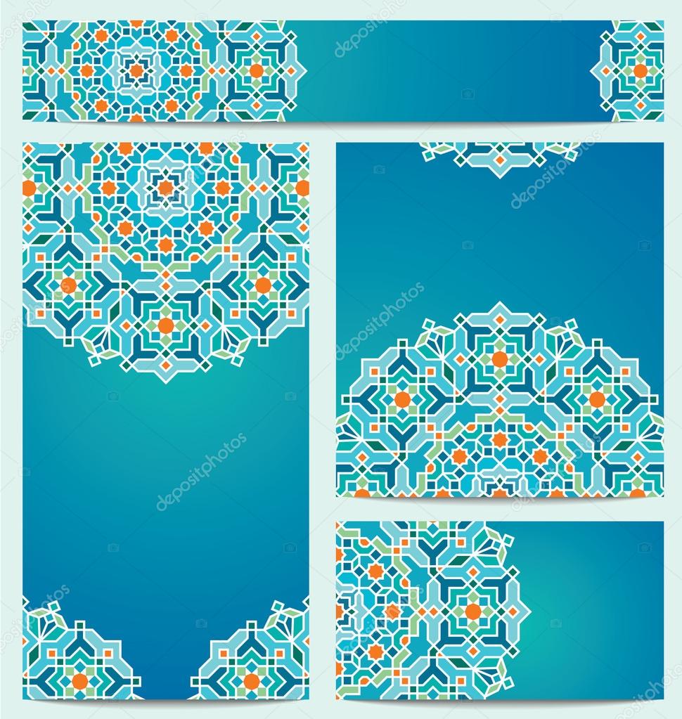 Beautiful vector geometric arabic pattern ornament for greeting ...
