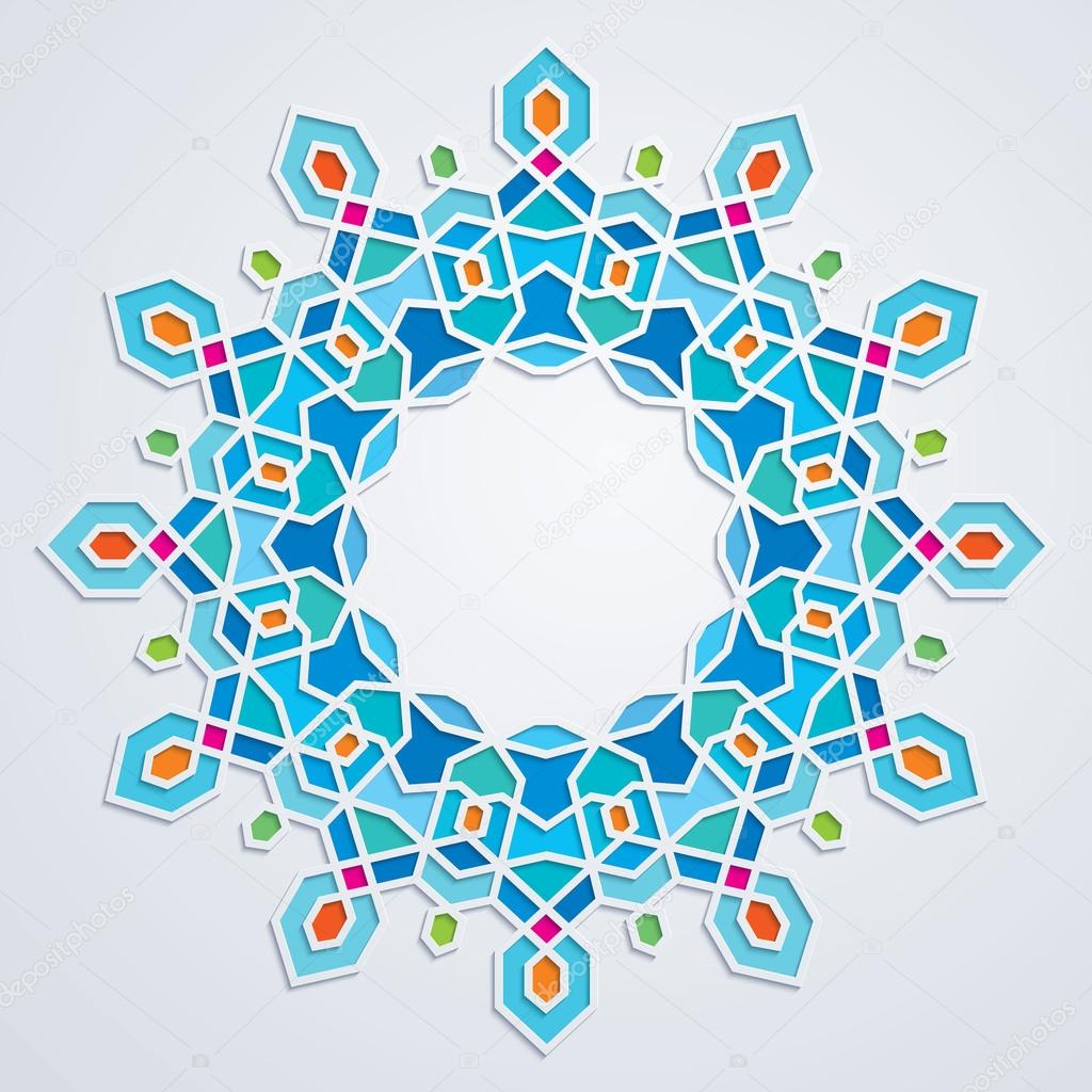 Arabic ornament round pattern Stock Vector by ©Oktora 110257920