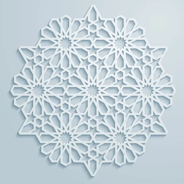 Islamic Design Circle Background Morocco Ornament Pattern Stock Vector ...