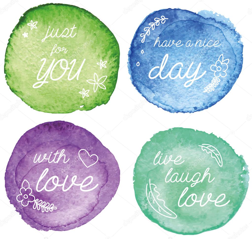 The set of water color signs — Stock Vector © Yamshikova #74798559