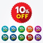 Discount label templates with different percentages Stock Vector by ...