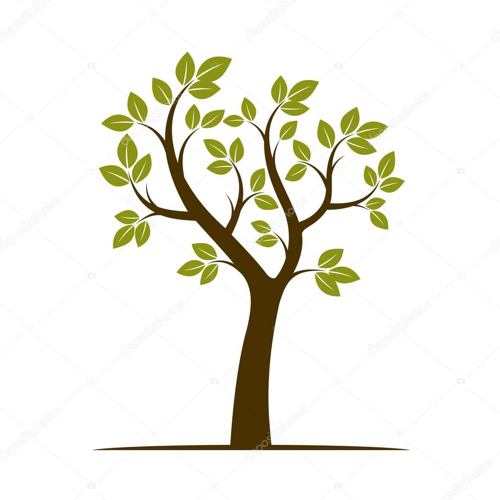 Shape of Green Tree. Vector Illustration. Stock Vector by ©rolandtopor ...