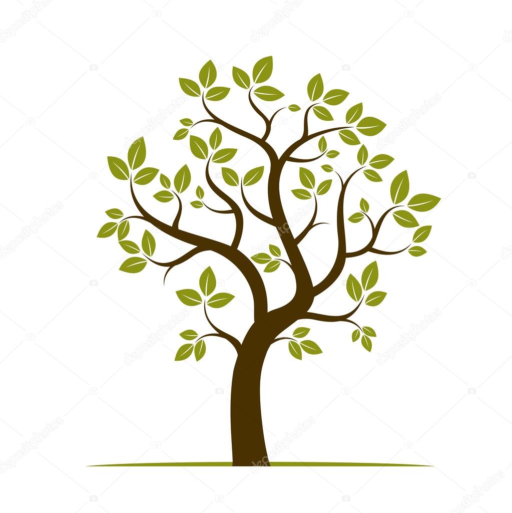Shape of Green Tree. Vector Illustration. Stock Vector by ©rolandtopor ...