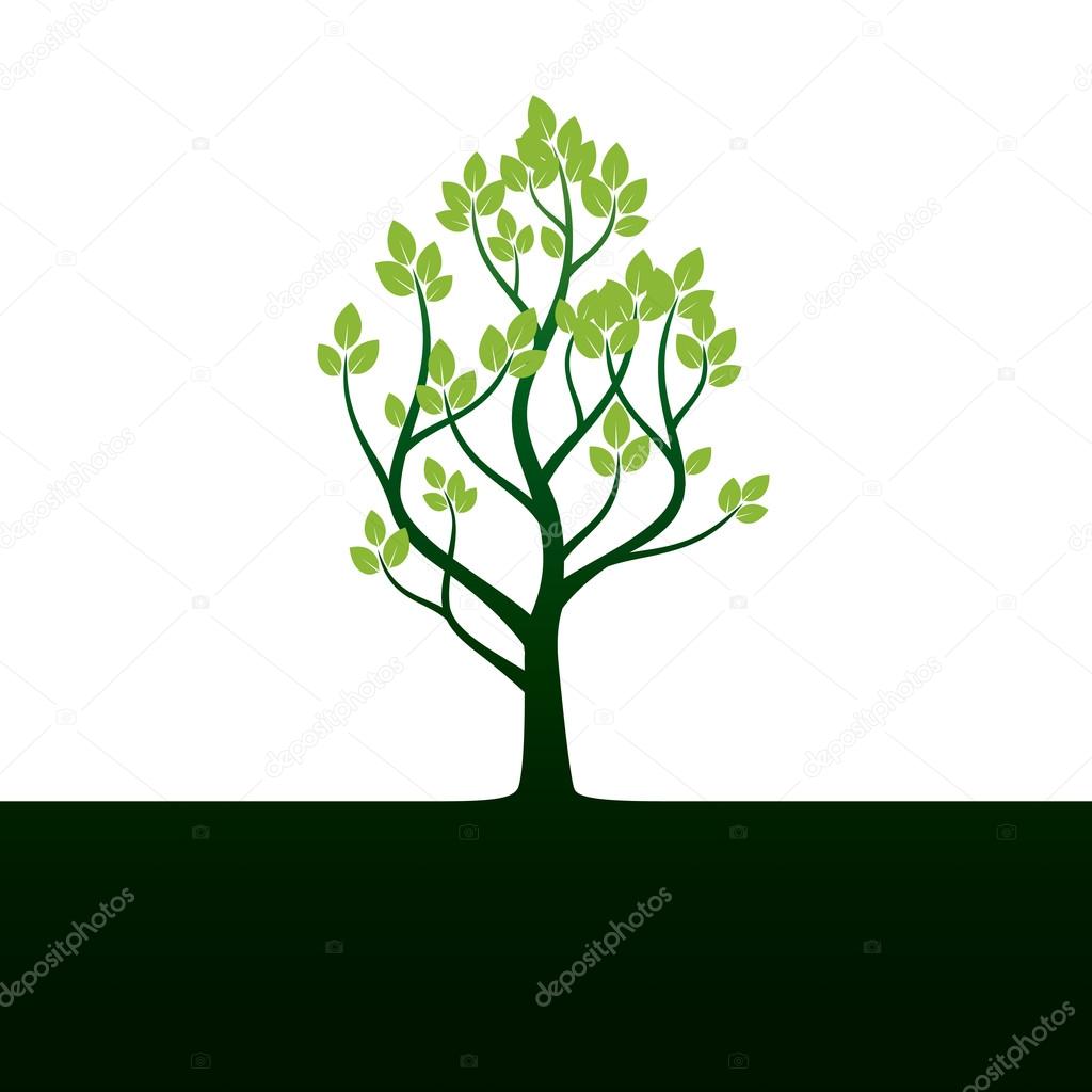 Green Tree. Vector Illustration. Stock Vector by ©rolandtopor 86878598