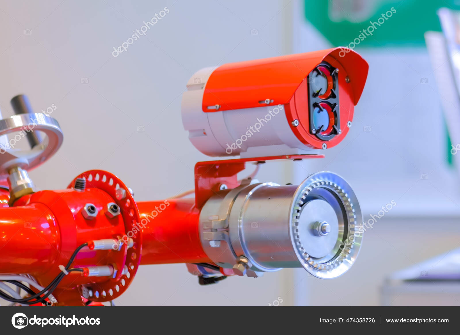 Automatic fire alarm detection system with spotting infrared cctv ...