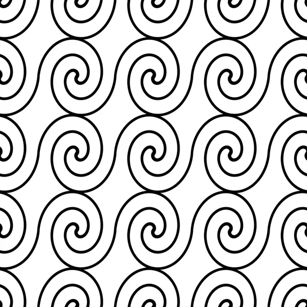 Design seamless monochrome spiral movement pattern. Abstract whi ...