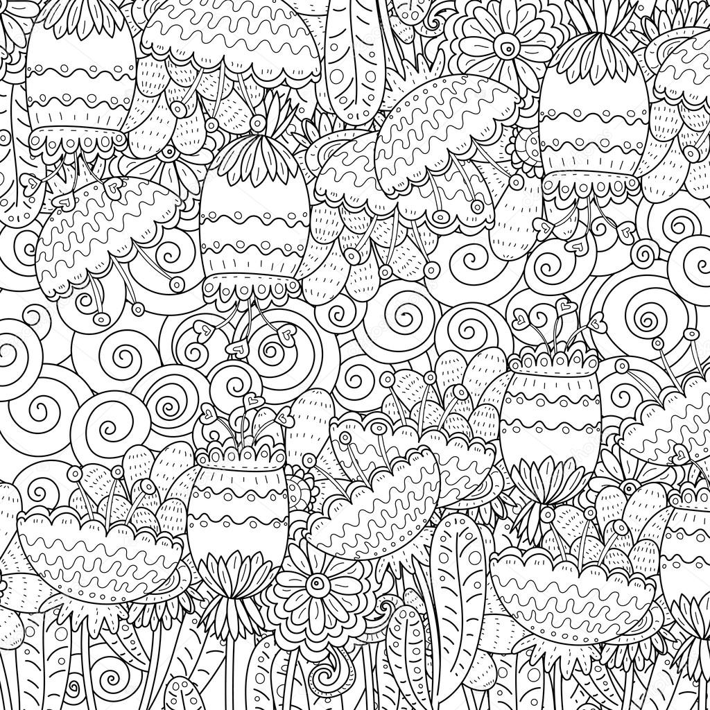 Pattern for coloring book. Ethnic retro design Stock Vector by ©Lexver ...