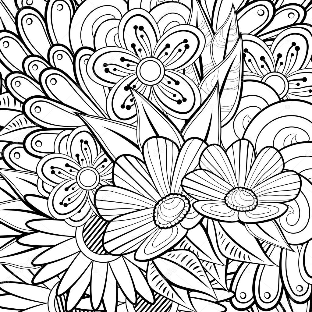 Pattern for coloring book. Ethnic retro design Stock Vector Image by ...