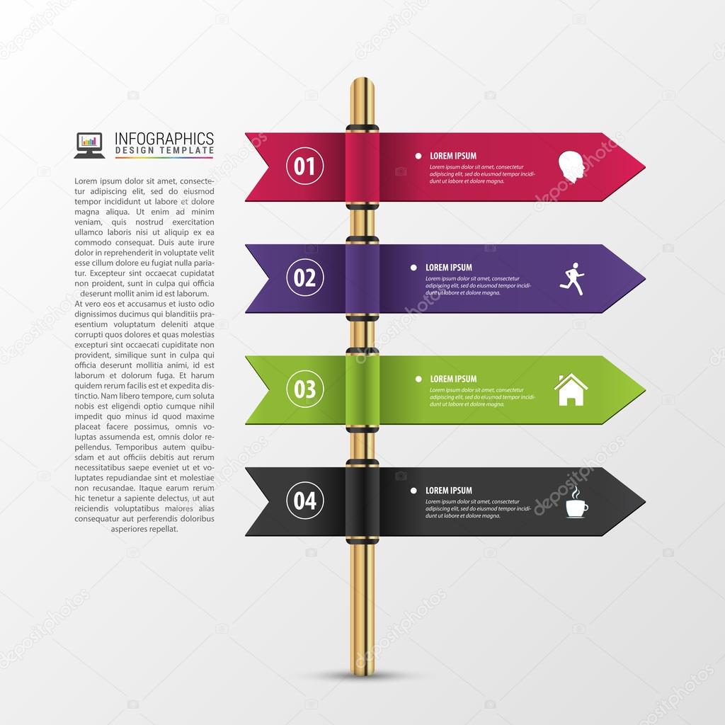 Banner steps business template. Infographic design Stock Vector Image ...